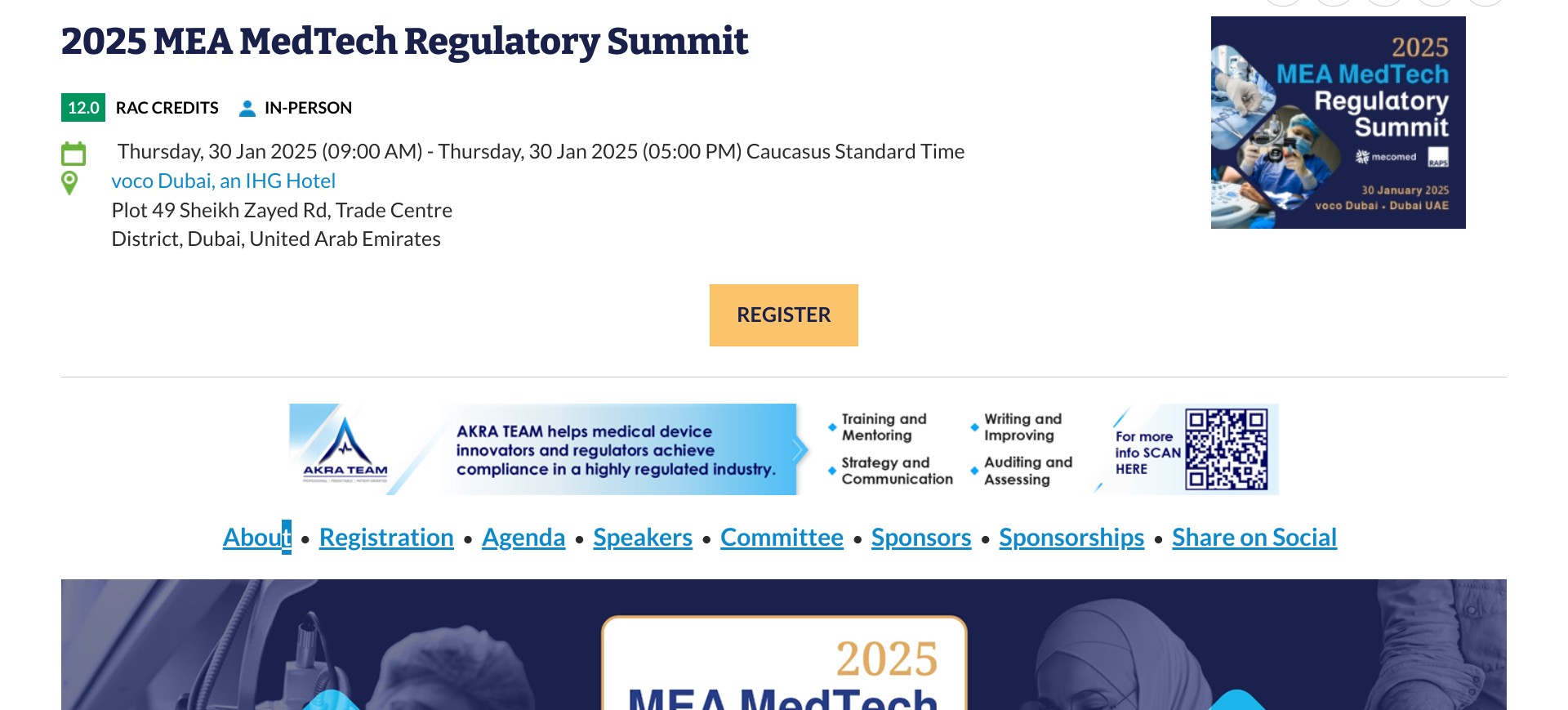 MEA MedTech Regulatory Summit - Profile